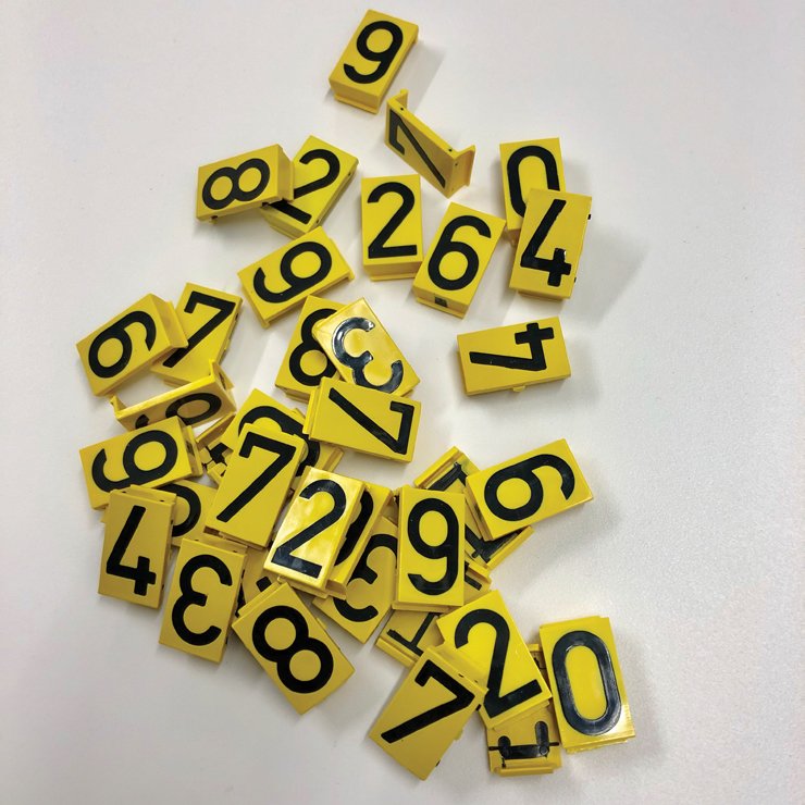 Hydrant Plate Number Inserts - Slater Signs