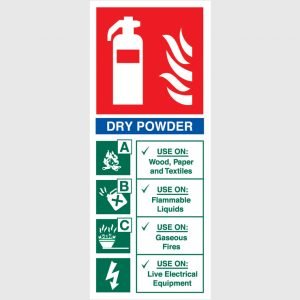 Dry Powder Fire Extinguisher Sign - Slater Signs