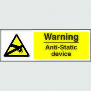 Warning Anti-Static device - Slater Signs