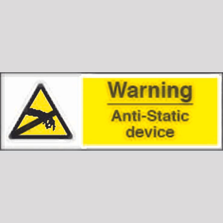 Warning Anti-Static device - Slater Signs