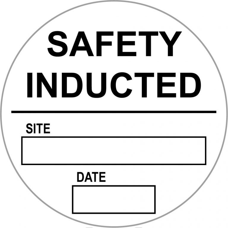 Basic Safety Inducted Stickers | Hard Hat Stickers | 01322 558409