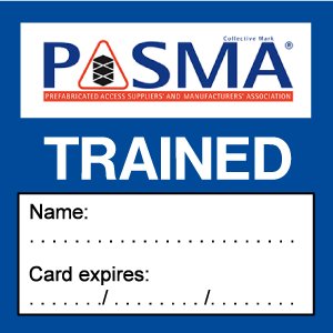 PASMA Trained Construction Helmet Stickers | Hard Hat Stickers
