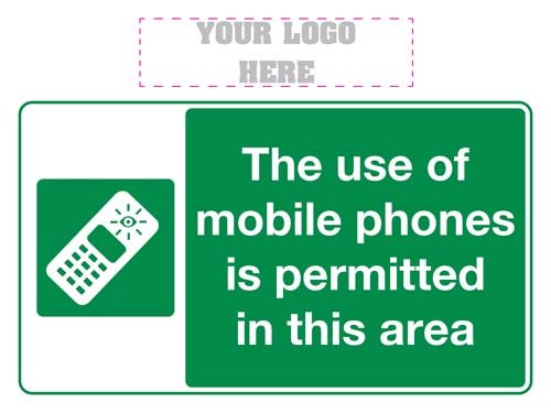 The Use Of Mobile Phones Is Permitted In This Area Sign - Slater Signs