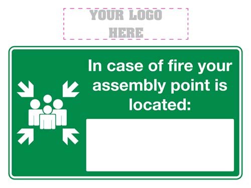 In Case Of Fire Your Assembly Point Is Located Sign - Slater Signs