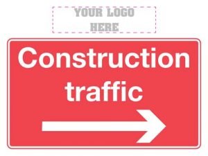 Construction Traffic Right Sign - Slater Signs