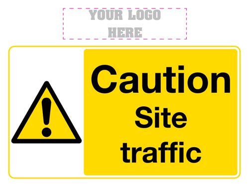 Caution Site Traffic Sign - Slater Signs