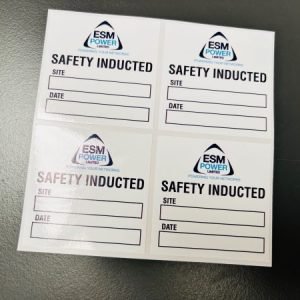 Safety Inducted Stickers | Hard Hat Stickers | 01322 558409