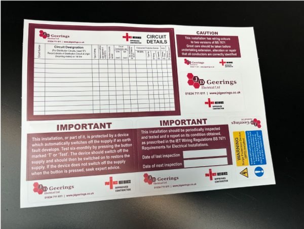 Custom Designed Electrical Sticker Pack (6 Stickers)